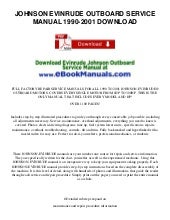 1990-2001 Johnson Evinrude Outboard Service Manual - 1 HP to 300 HP