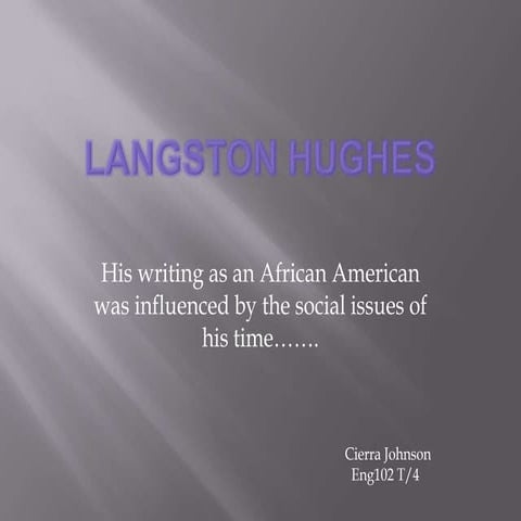 Langston Hughes Silhouette | PDF