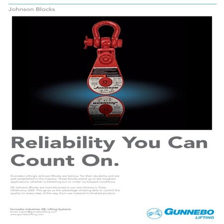 Johnson snatch blocks gunnebo | PDF