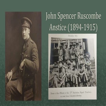 John Spencer Ruscombe Anstice | PPTX