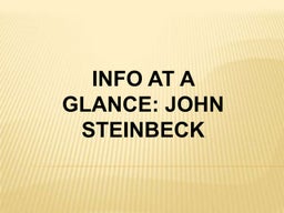 English 1102- Research Presentation-(John Steinbeck)- by Eula Smith | PPT