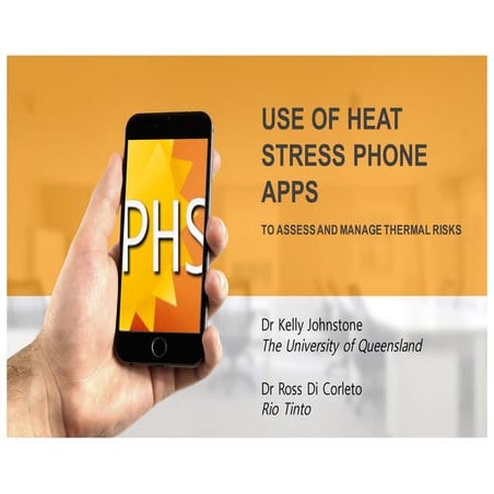 Use of Heat Stress Phone Apps | PDF