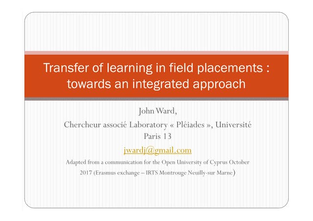 Transfer of learning | PPTX