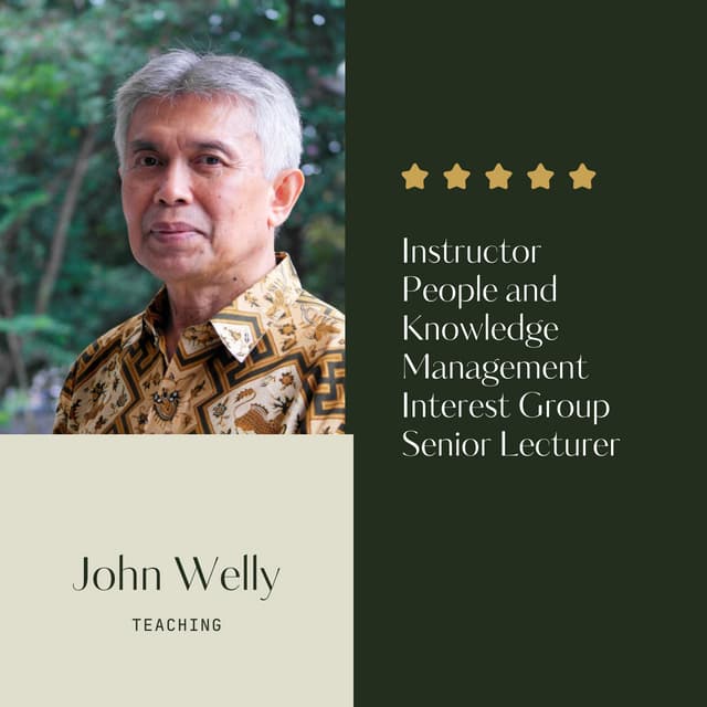 John Welly seorang dosen pengajar di universitas Institut Teknologi ...