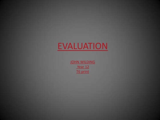 Evaluation - Continued | PPT