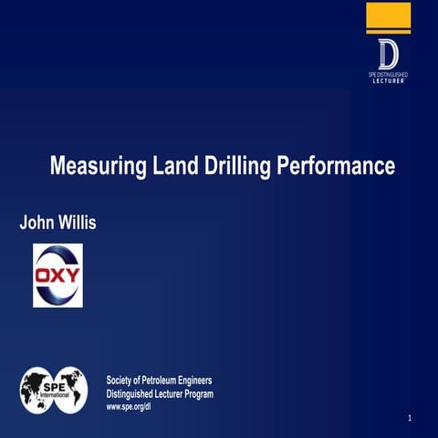 Measuring Land Drilling Performance | PPTX