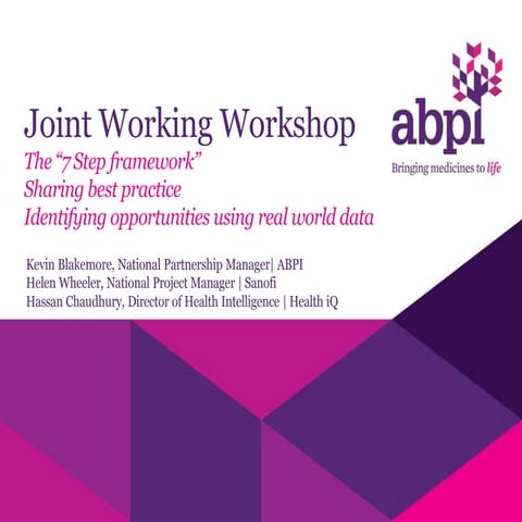 Joint Working workshop | PPTX