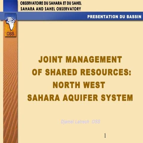 Joint Management of Shared Resources: North West Sahara Aquifer System ...
