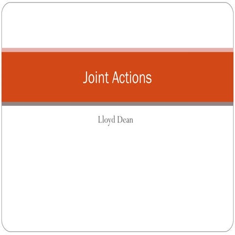 Joint actions | PPT