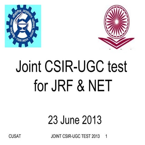 csir test | PPT | Educational Assessment | Education