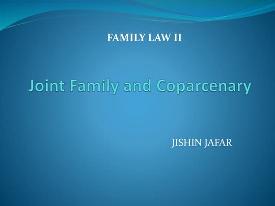 Formation of Coparcenary | PDF