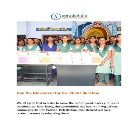 Educate a Girl, Empower a Generation Donate Now! | PPTX