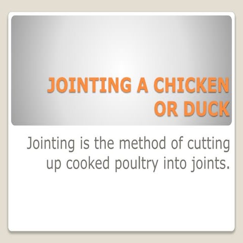 Dressing poultry | PPTX