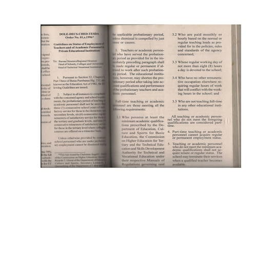 DOLE-DECS-CHED-TESDA Order | DOC