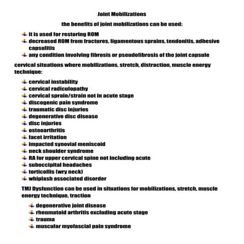 Joint mobilizations | DOCX