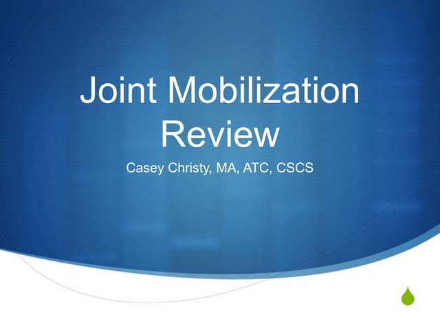 Shoulder Joint Mobilization Pdf