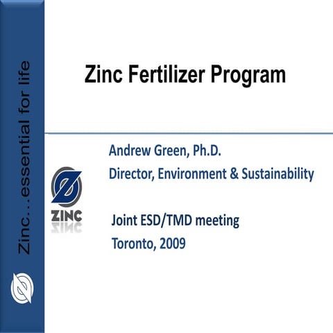 Zinc Fertilizer Program | PPT