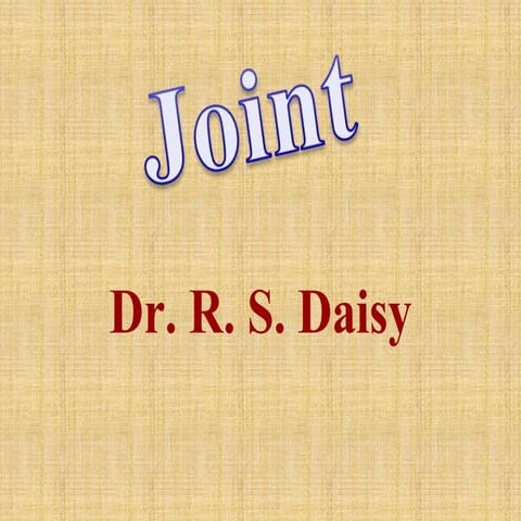 Joint simple description with radiology | PPTX