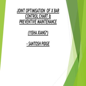 Joint optimisation of x bar control chart & | PPT