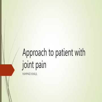 Joint pain and it's management .pptx