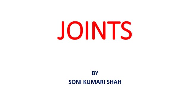 Anatomy of joints | PDF
