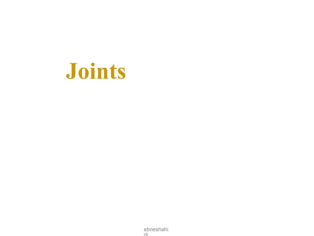 joints | PPT