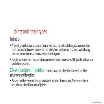 Joints and their types | PPT