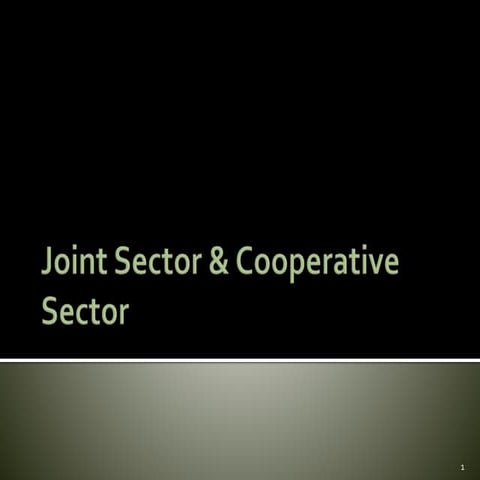 Jointsectorcooperativesector 140418050449-phpapp01 | PPT