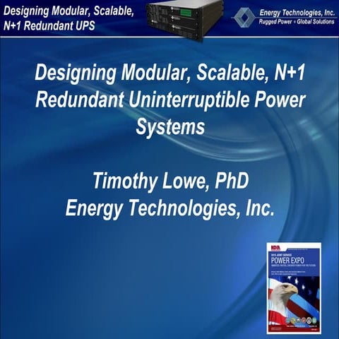 Designing a Modular, Scalable, Redundant, 1U UPS | PPT