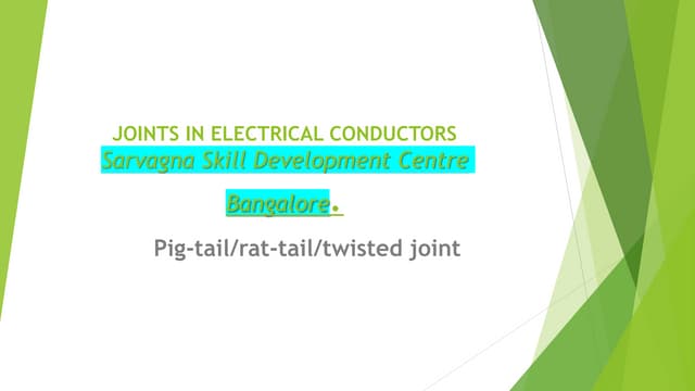 Common Wire Splices And Joints | PPTX