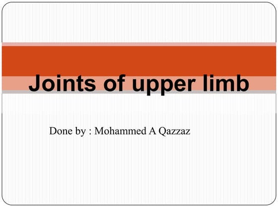 Anatomy of upper limb | PPT
