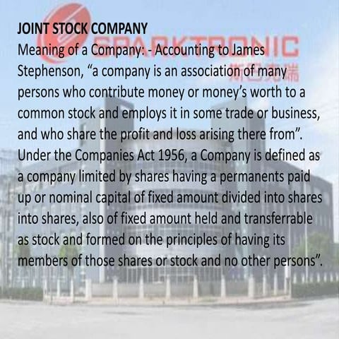 Joint stock company | PPTX