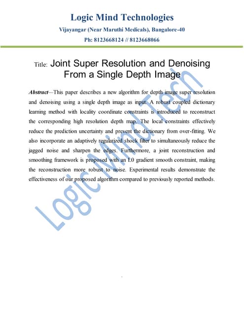 Continuous depth map reconstruction | PDF