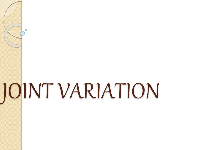Joint variation