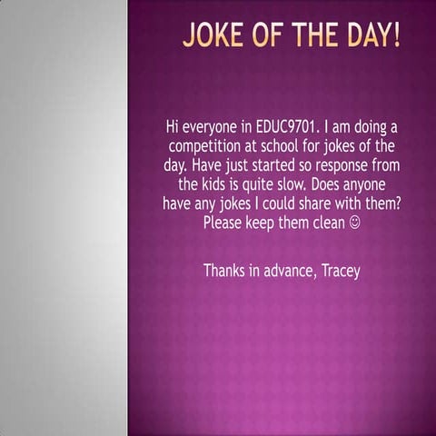 Joke of the day! | PPTX | Comedy | Genres
