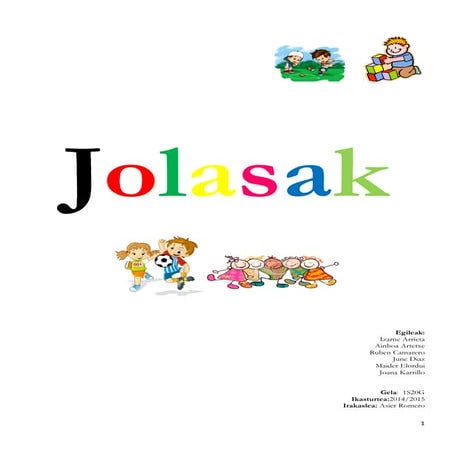 Jolasak: Haur Hezkuntza | PDF