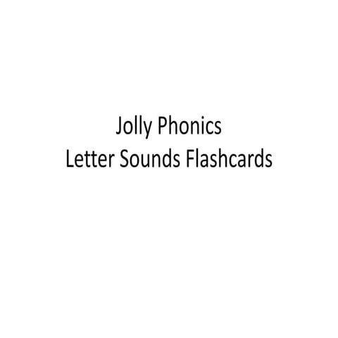 Jolly phonics letter sounds | PPTX
