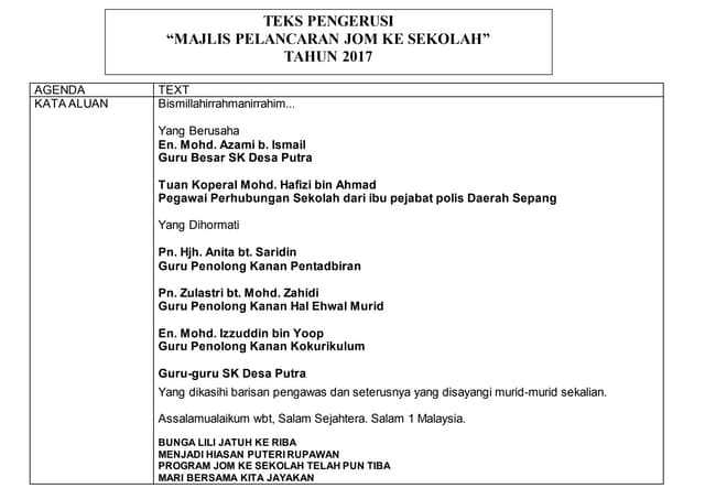 TEKS PENGACARA MAJLIS, MAJLIS GRADUASI DAN APRESIASI TAHUN 2023 | DOCX