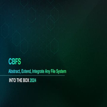 Disk to Cloud: Abstract your File Operations with CBFS | PDF