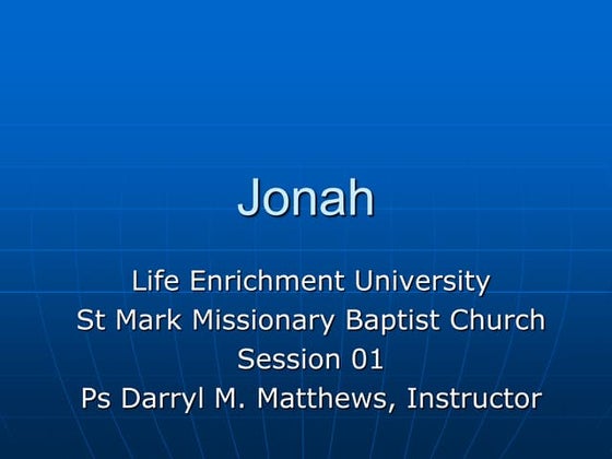 The Book of Jonah | PPT