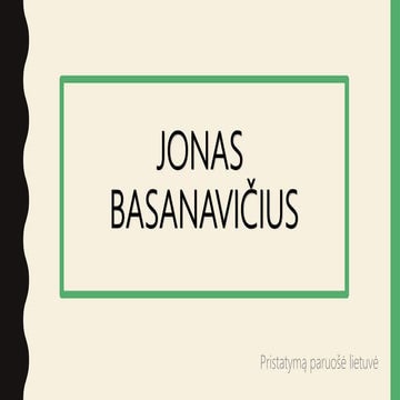 Jonas basanavicius patriarchas | PPSX