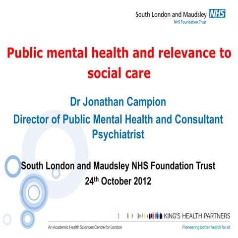 Public mental health and relevance to social care | PDF