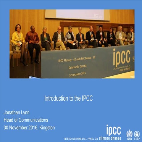 Introduction to the Intergovernmental Panel on Climate Change (IPCC ...
