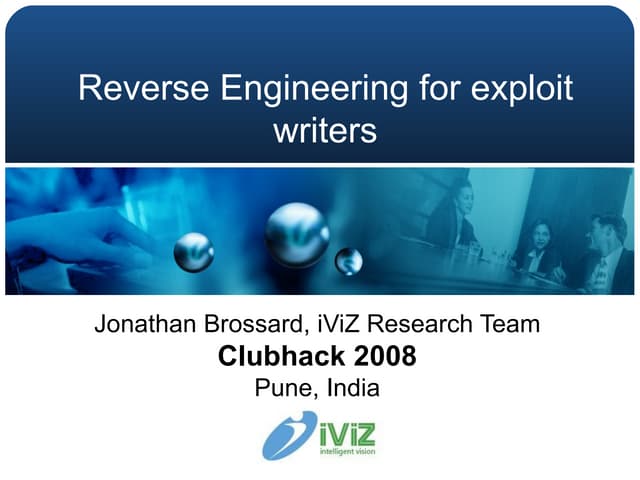 Jonathan Reverse Engineering For Exploit Writers Clubhack2008 Pps