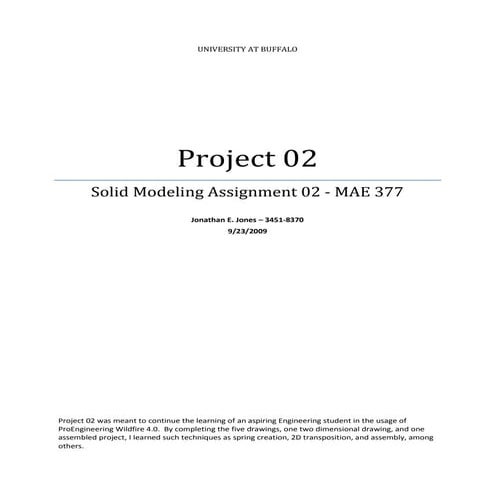 Jonathan Jones Mae377 Project02 | PDF