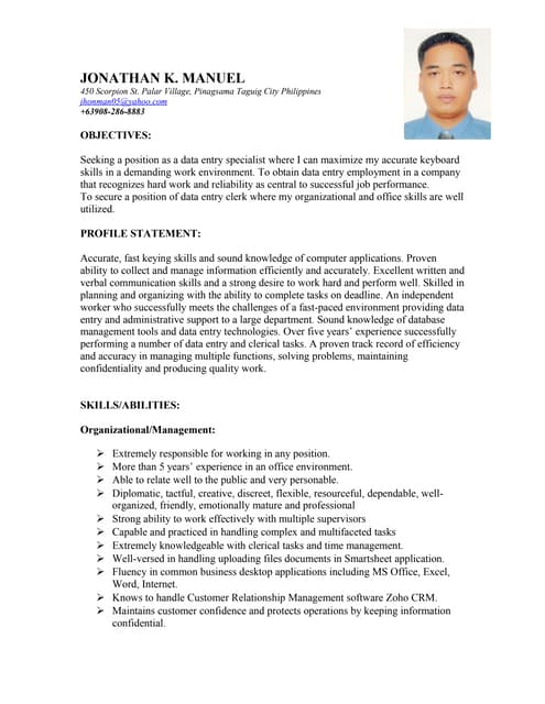 My Resume | DOC | Technology & Computing