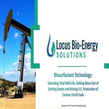 BIOSURFACTANTS FOR FRACS & STIMS: PROVEN TECHNOLOGY | PPTX