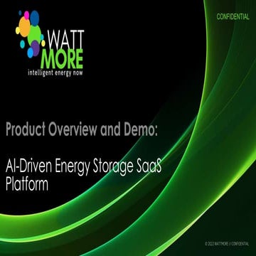 INTELLIGENT ENERGY & VALUE STACKING: SOFTWARE CAN MAKE IT HAPPEN | PPT