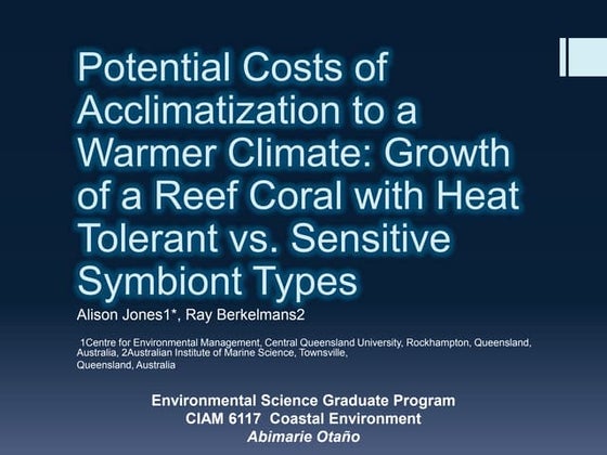 Coral triangle vs climate change | PPTX