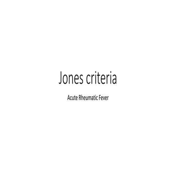 Jones criteria | PPTX
